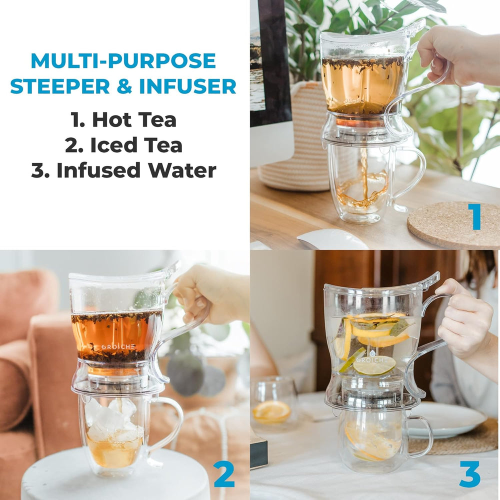 ABERDEEN Easy Pour Tea Steeper & Tea Maker, 1000mL, Capacity