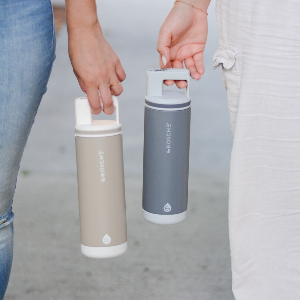 ALPINE Flip 'N Sip Insulated Water Bottle, 20oz | Water Bottle with Straw