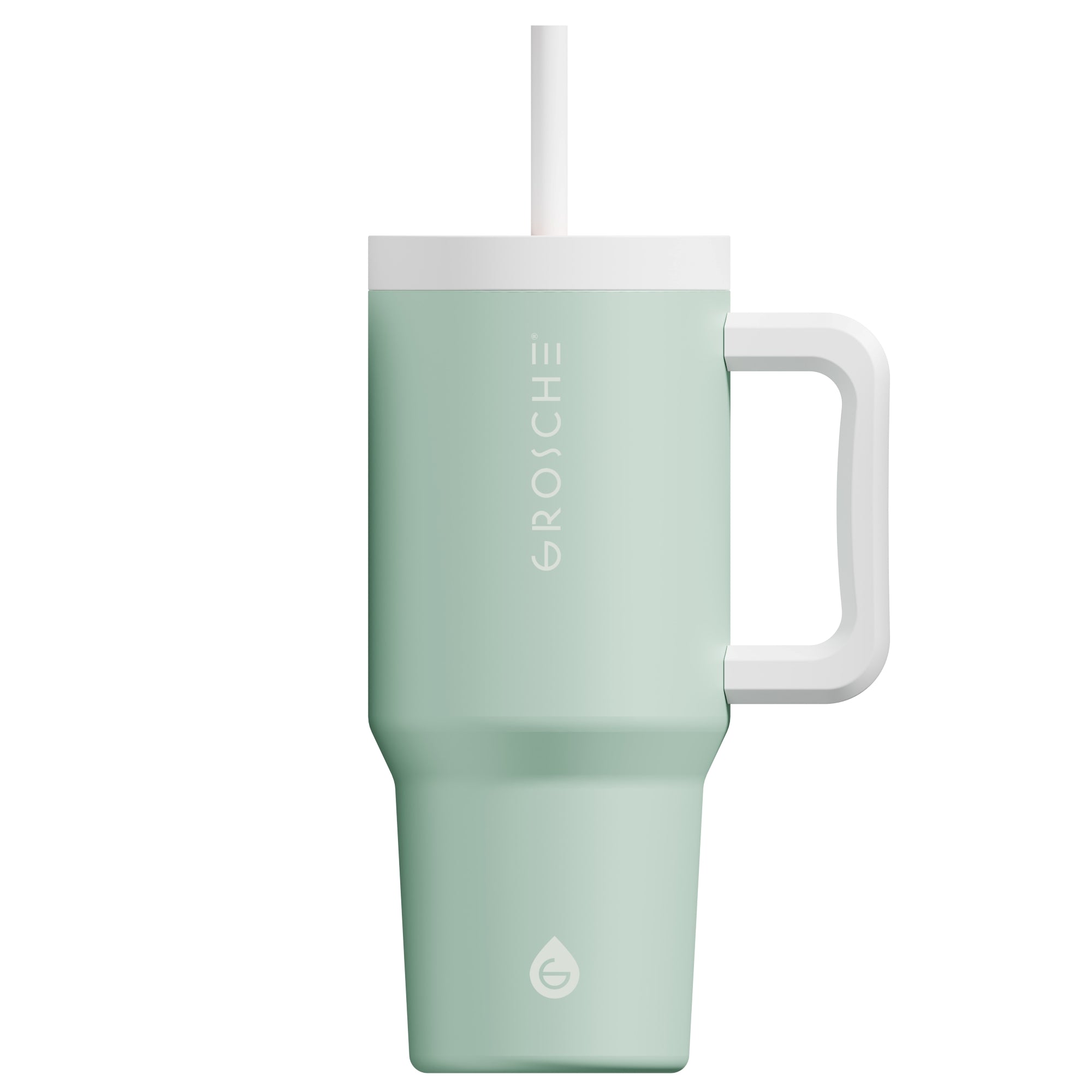 ASPEN Insulated Tumbler with Handle and Straw, 32oz - GROSCHE