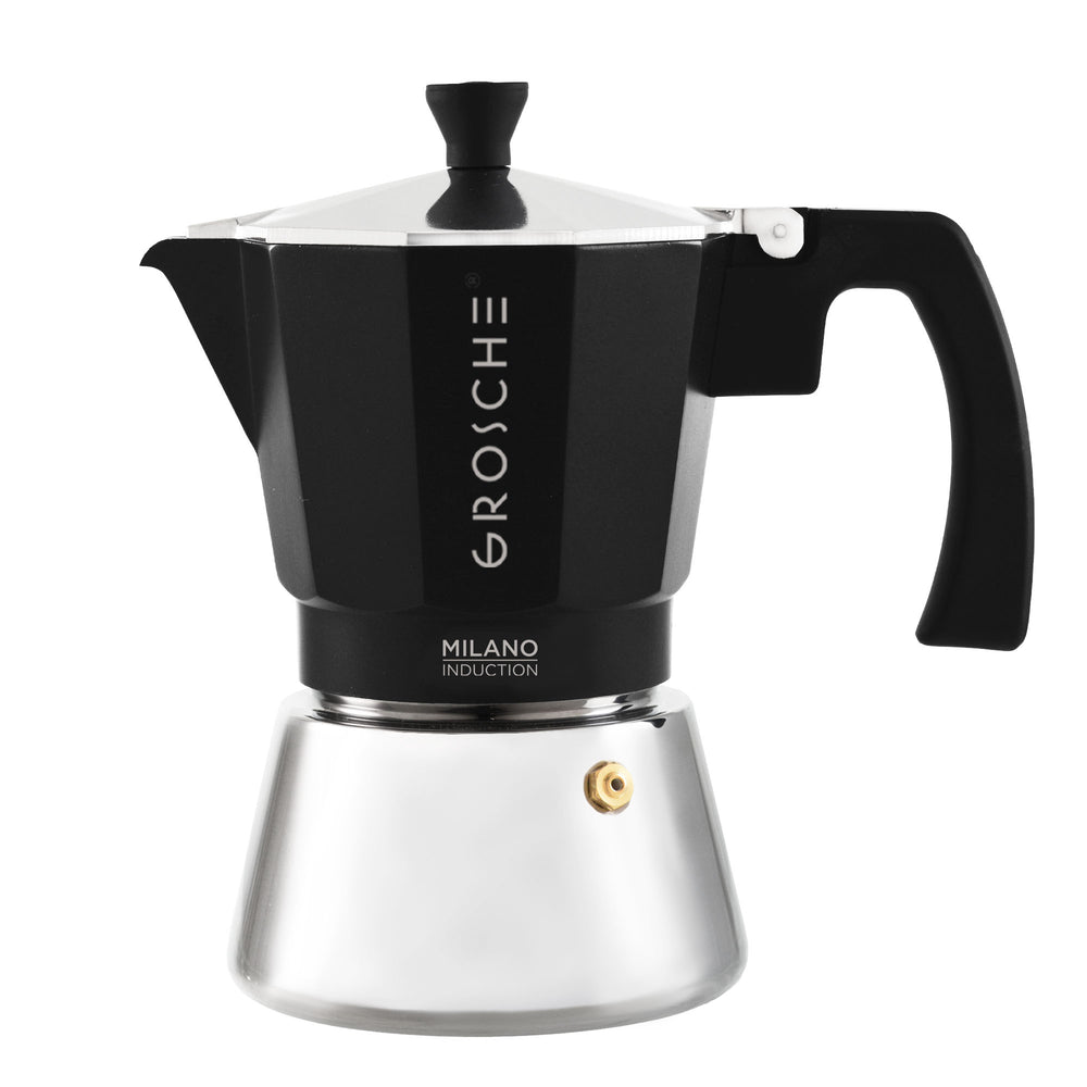 MILANO INDUCTION Stainless Steel Moka Pot, 6 Espresso Cup | GROSCHE